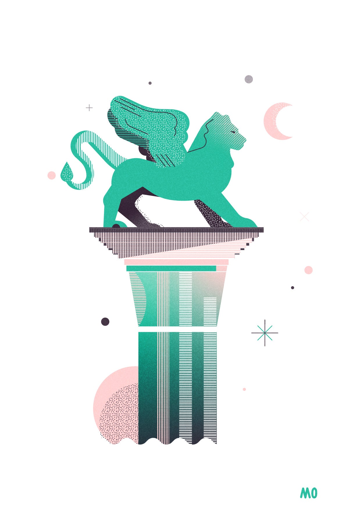 Garance & Marion Gallery : Leone alato verde by Matthias Orsi – GARANCE ...